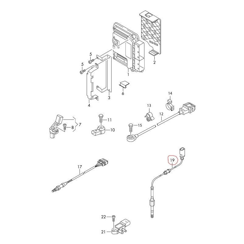 Czujnik temperatury spalin oryginał Audi - 03L906088CH / 03L 906 088 CH ...