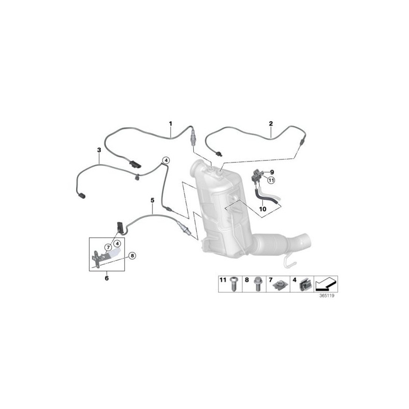 Sonda lambda BMW F39 X2 18d B47 SAC - 13628572800 - Czujniki, sondy ...